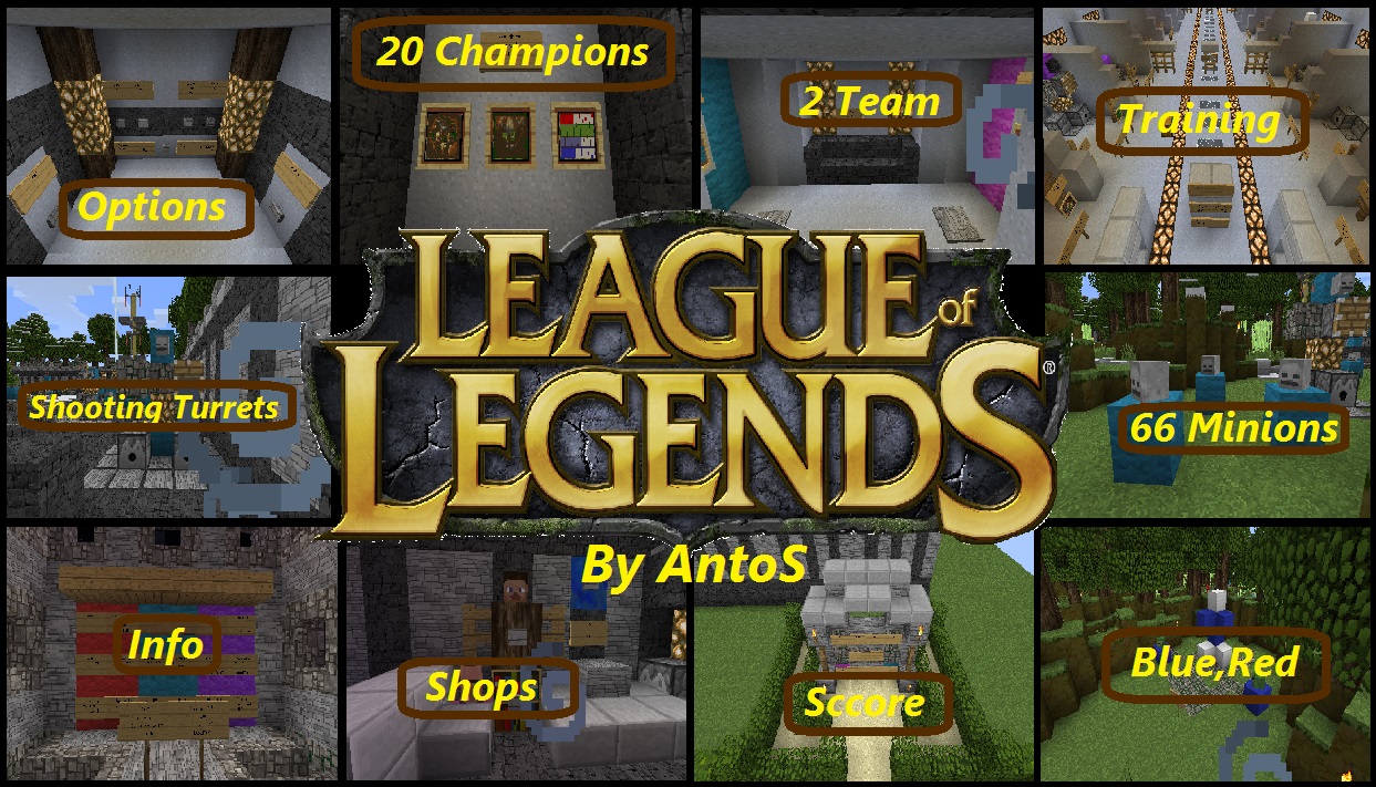 League of Legends Summoner's Rift [AntoS] Server Game Minecraft Map