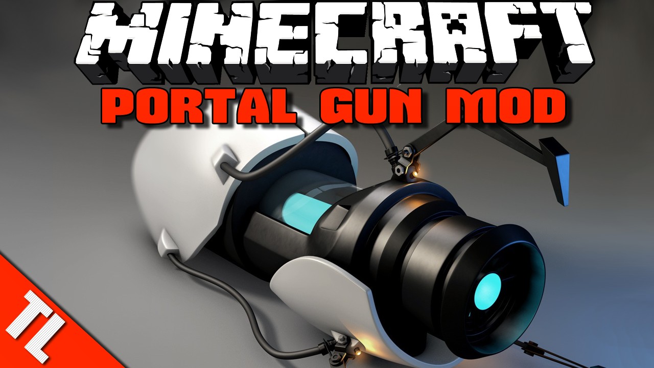 Minecraft Mod Spotlight : Portal Gun Mod v3! - Flying Cows! With ...