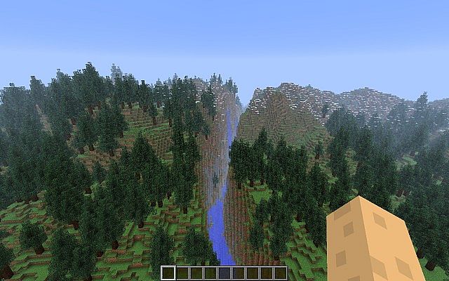 Realistic Island with Lake and Gorge Minecraft Map