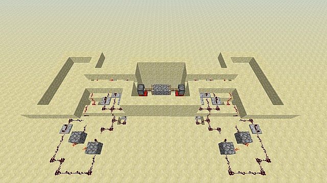 Fully Automatic Drawbridge (6 block gap) with tutorial Minecraft Map