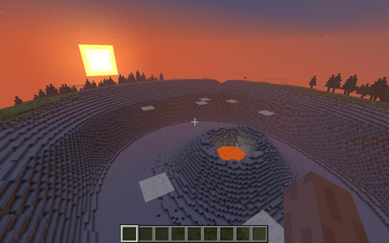 Realistic Full Scale Volcano Minecraft Map