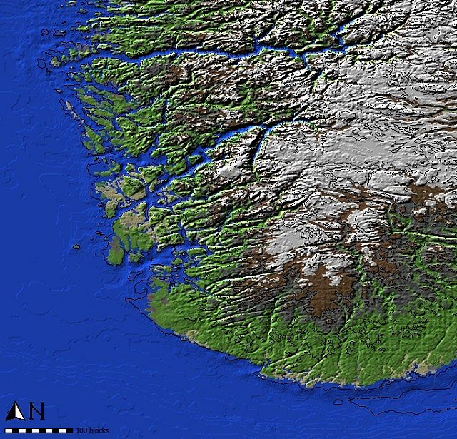 south west Norway Minecraft Map
