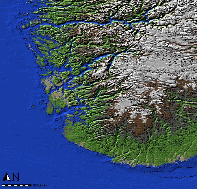 south west Norway Minecraft Map