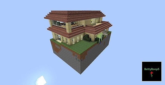 House (large sandstone, brick roof) Minecraft Map