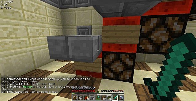 the base of emerald diamond gold and iron Minecraft Map