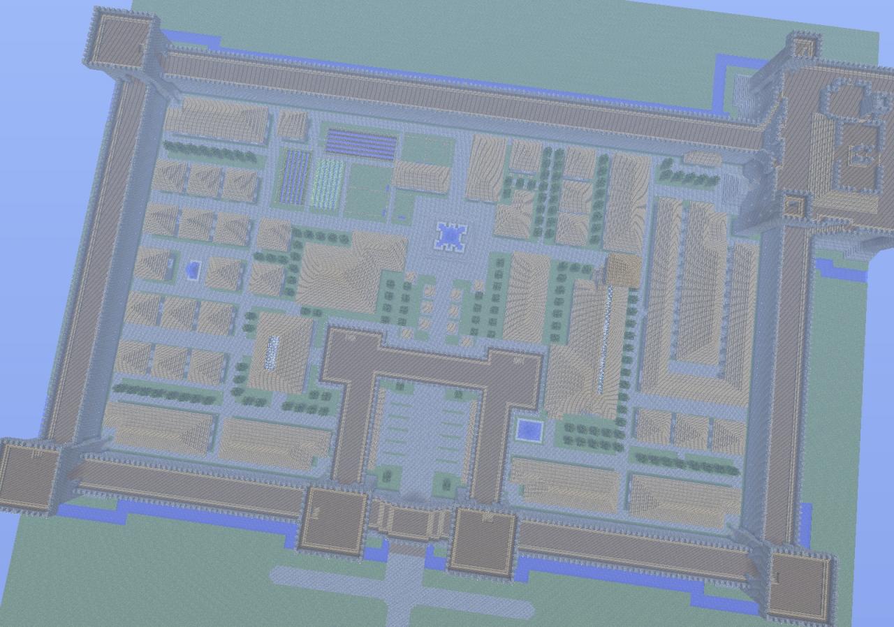 Castle and Small Village Minecraft Map
