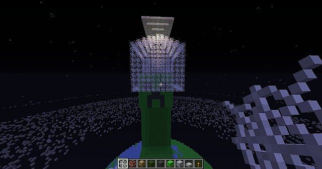 Creeper being abducted by aliens Minecraft Map