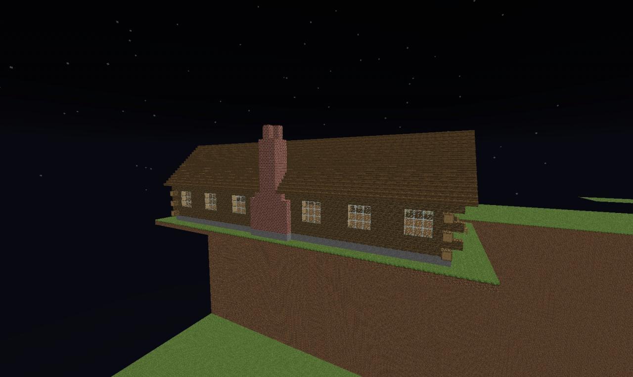 Herobrines Large log House Minecraft Map