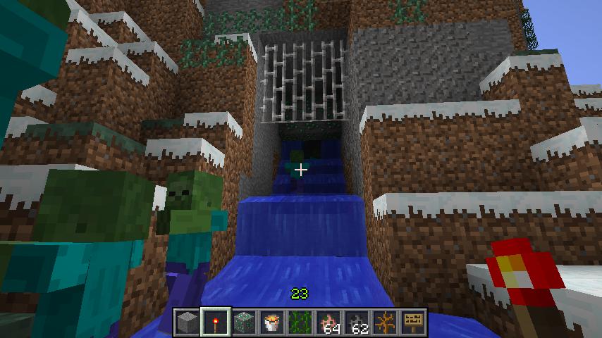 100 Zombie spawn in only one spawn cage [vanilla] Minecraft Map