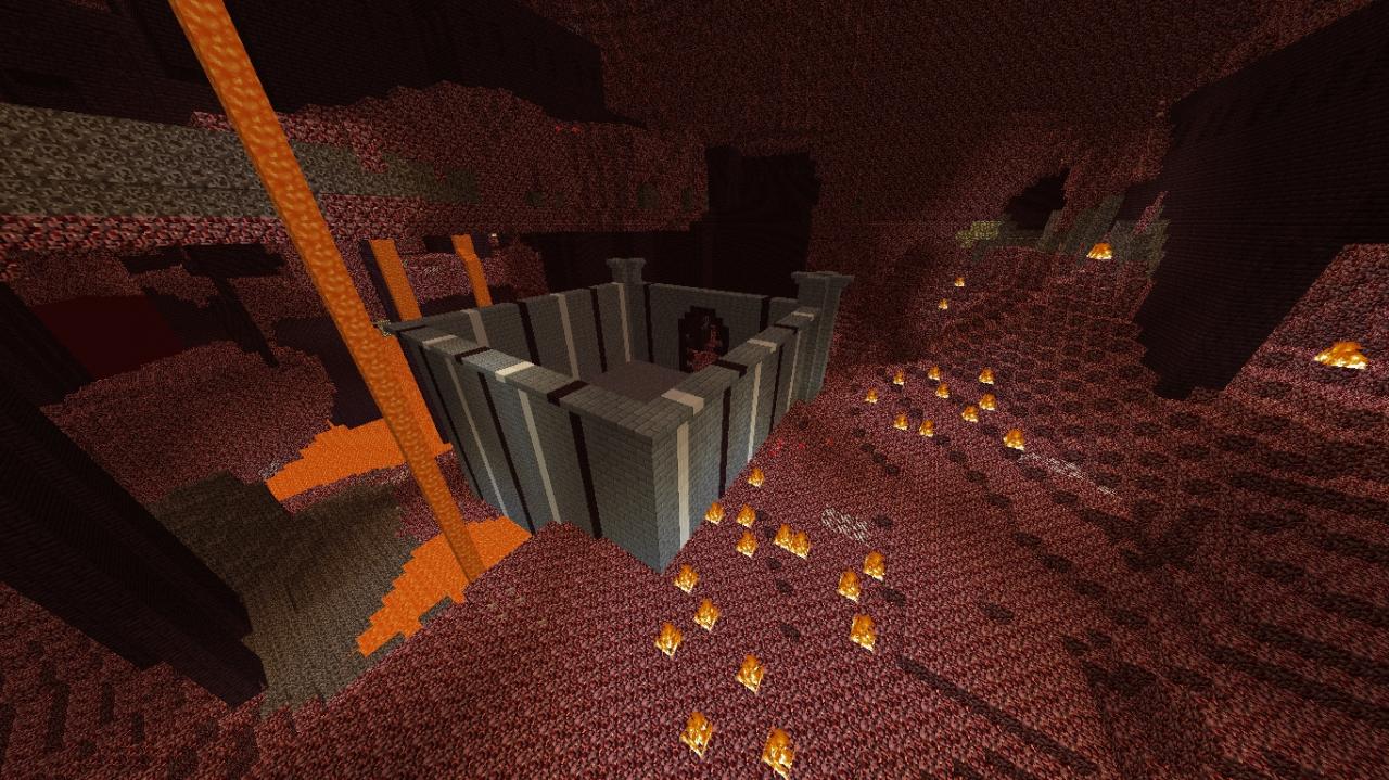 Epic Nether Castle Minecraft Map
