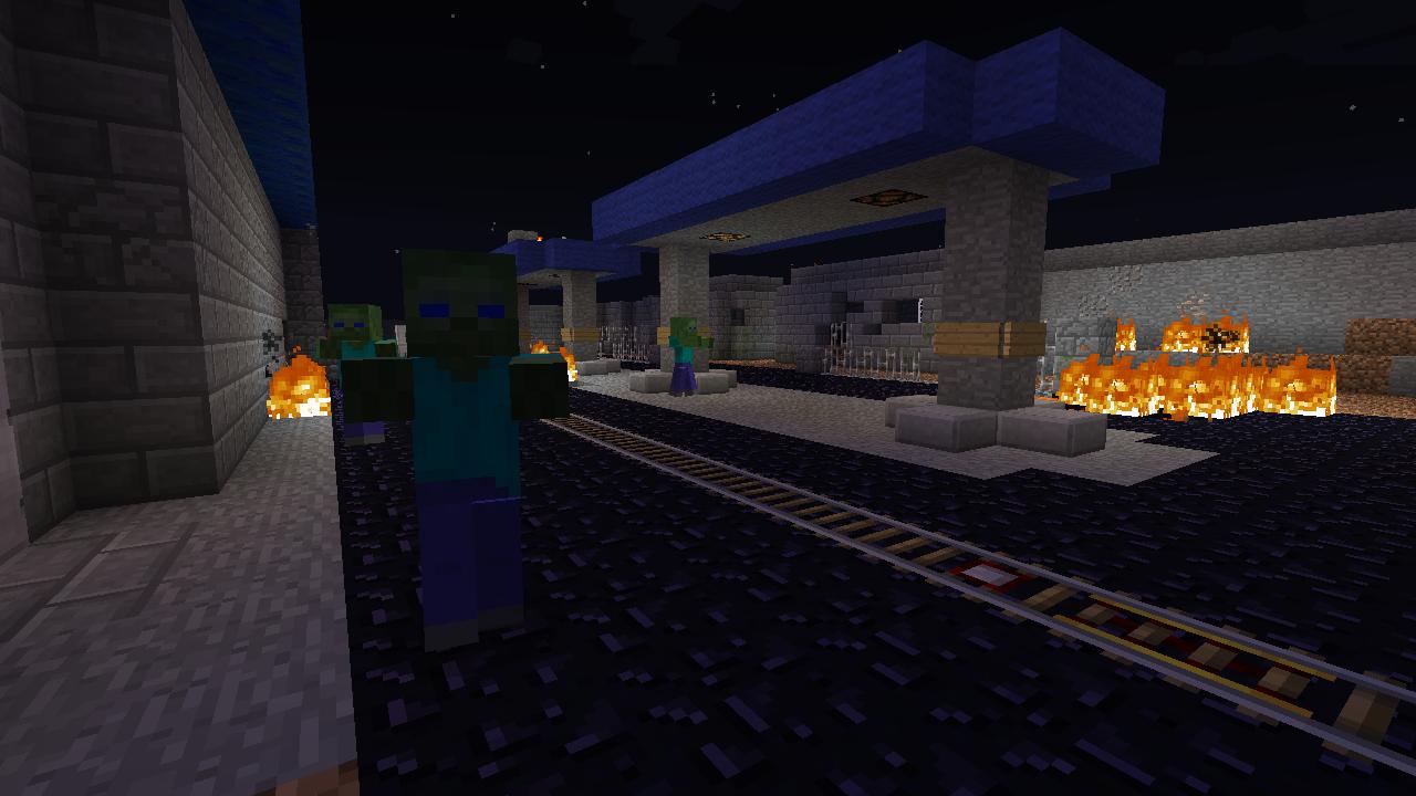 Call of Diamond: Block Ops II, Zombies, Tranzit | Green Run Minecraft Map