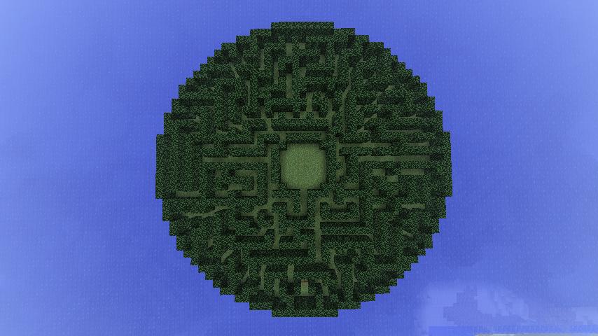 Circular Hedge Maze Minecraft Map