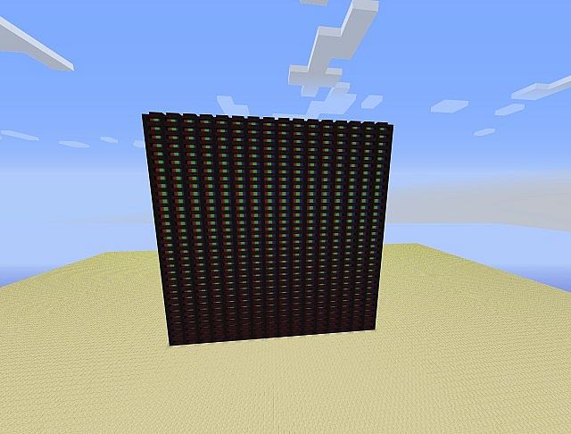 16*16px RGB color screen in Minecraft Minecraft Map