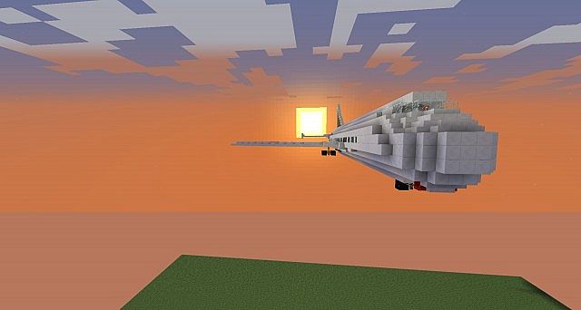 Passenger Plane With TNT bomb shaft Minecraft Map