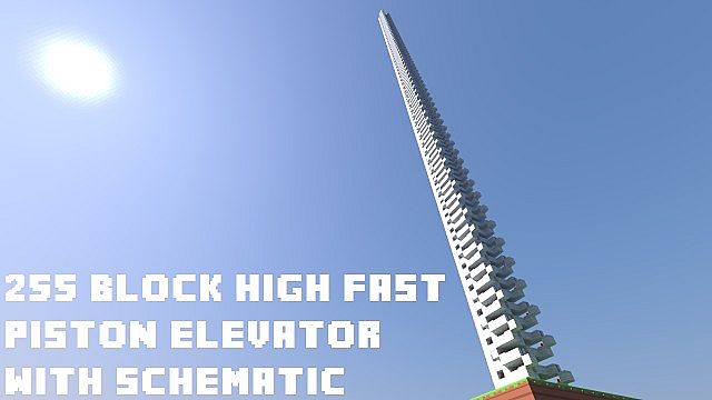 Fastest piston elevator Minecraft Map