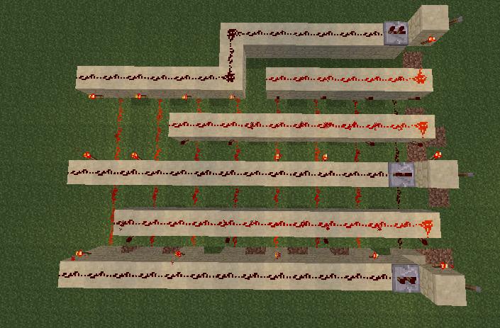 Binary to Decimal decoder (3 to 8) Minecraft Map