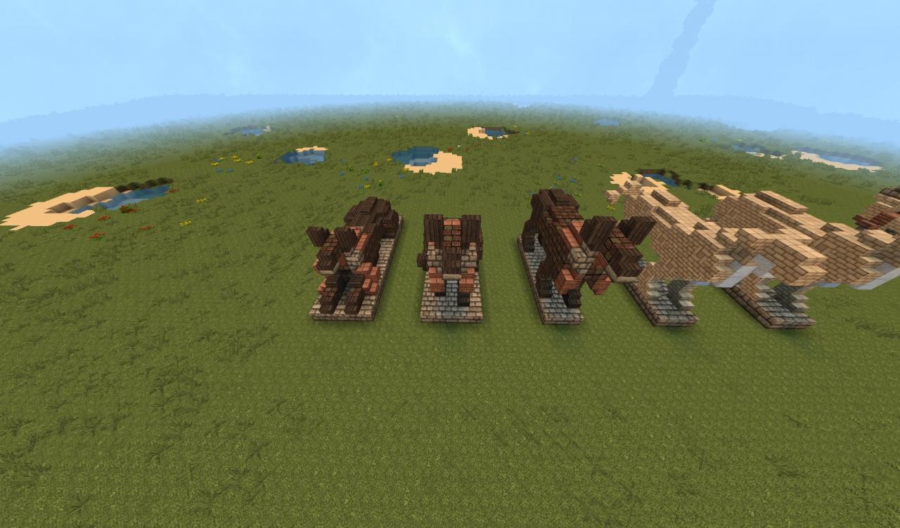 Greek Roman Eygptian mini Statues Minecraft Map