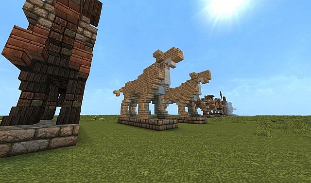 Greek Roman Eygptian mini Statues Minecraft Map