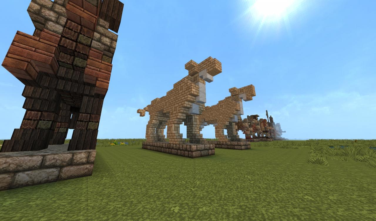 Greek Roman Eygptian mini Statues Minecraft Map