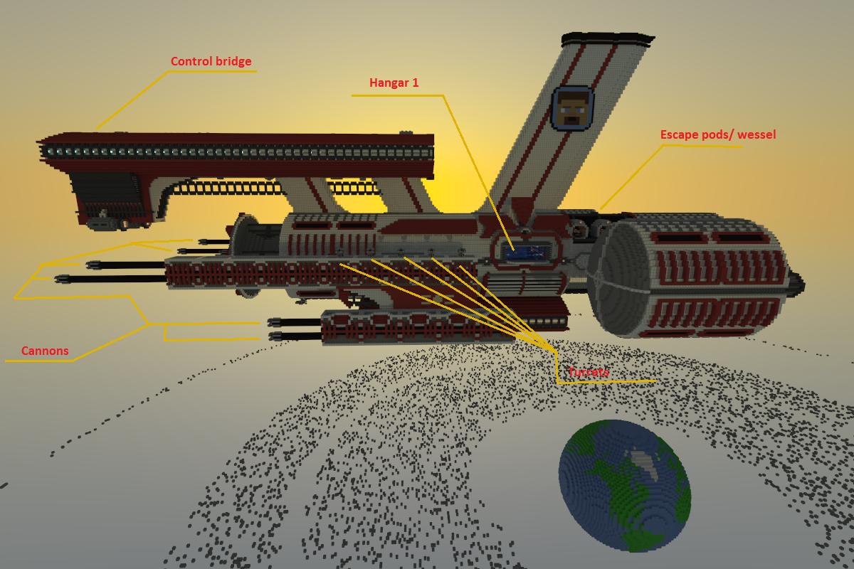 The Nebula Conqueror (Steve's spaceship) Minecraft Map