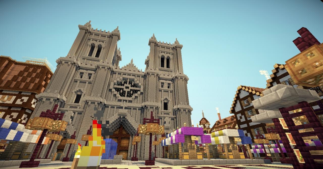 City Project "Mineshaafenstein" server-spawn Minecraft Map