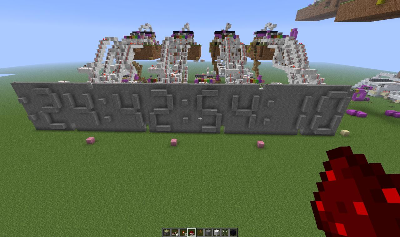 digital clock that works Minecraft Map