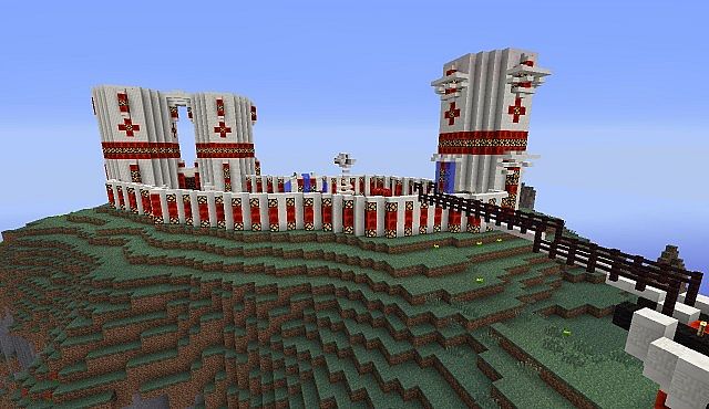 Epic Faction Base On Hill Minecraft Map