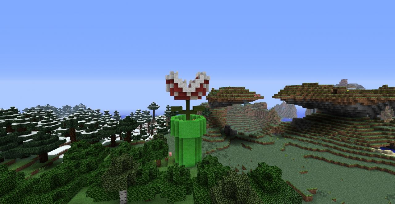 Mario Bros. Piranha Plant Minecraft Map