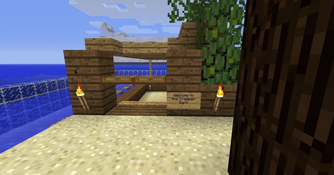 "Creeper" Swim Up Bar Minecraft Map