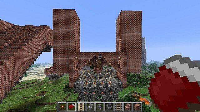 SUBWAY 4track to 2track split merge [brick-rail] [vanilla] Minecraft Map