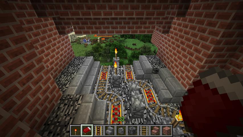 SUBWAY 4track to 2track split merge [brick-rail] [vanilla] Minecraft Map