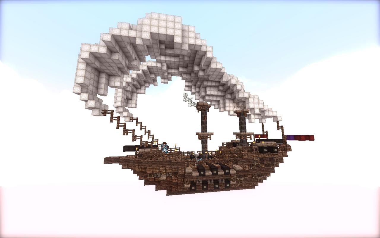 Alipsis Fleet: The Queen Alipsis (a.k.a, The Steam Sail) Minecraft Map