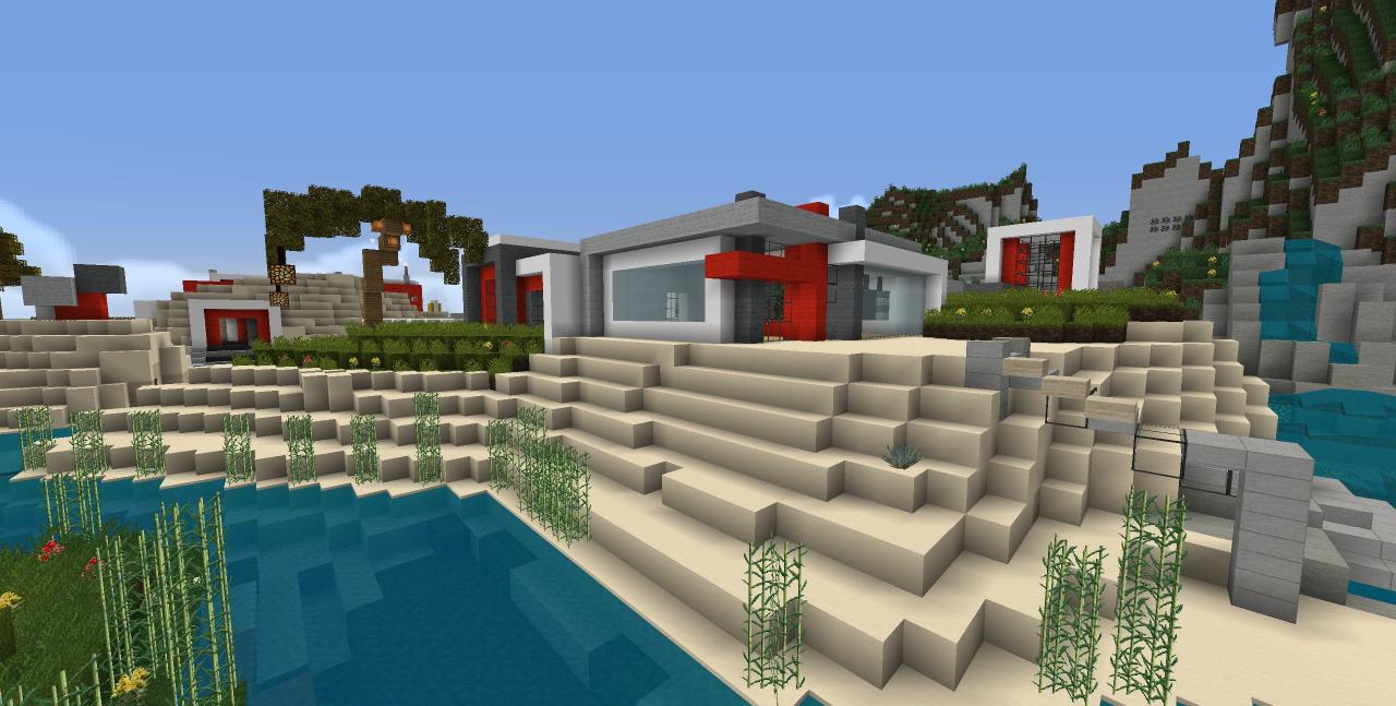 Modern Houses Project - 4House Build (Exclusive Look) Minecraft Map