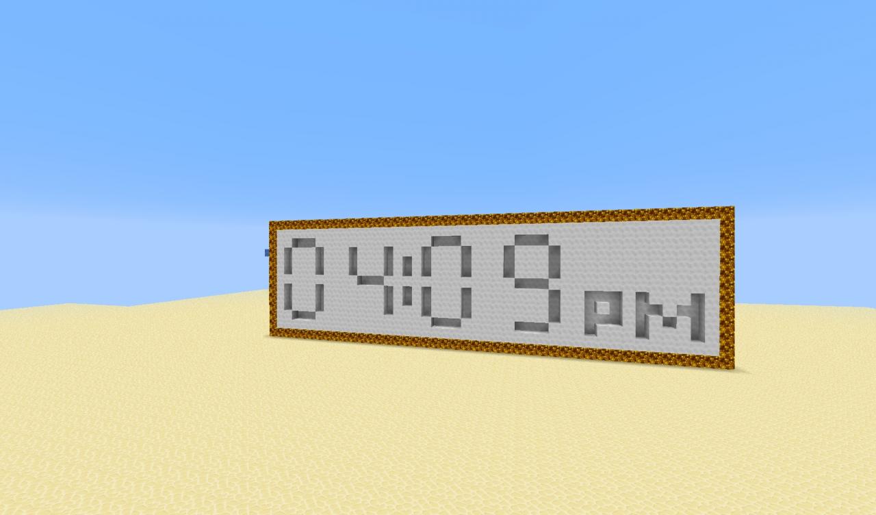 12hr Clock Minecraft Map