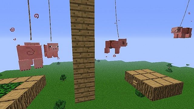 Hangin' Pigs!-Snapshot 13w16a Challenge Map! Minecraft Map