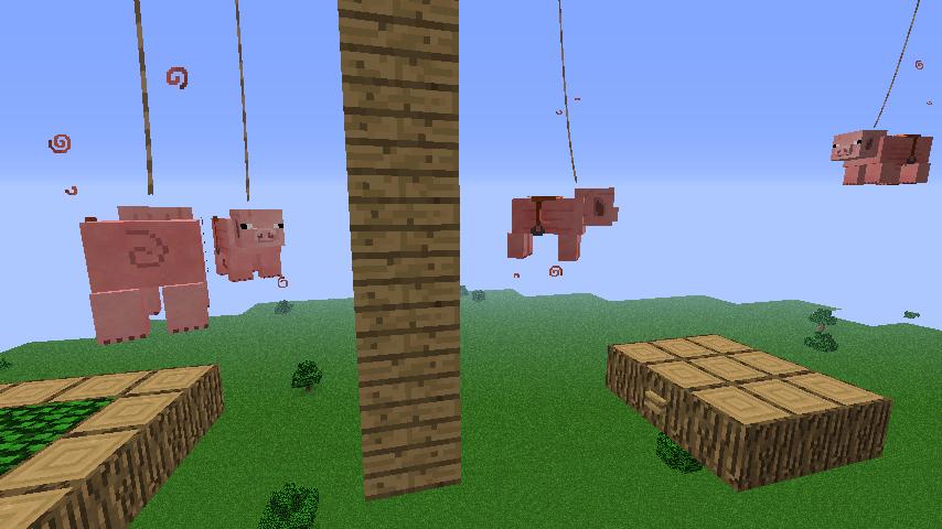 Hangin' Pigs!-Snapshot 13w16a Challenge Map! Minecraft Map