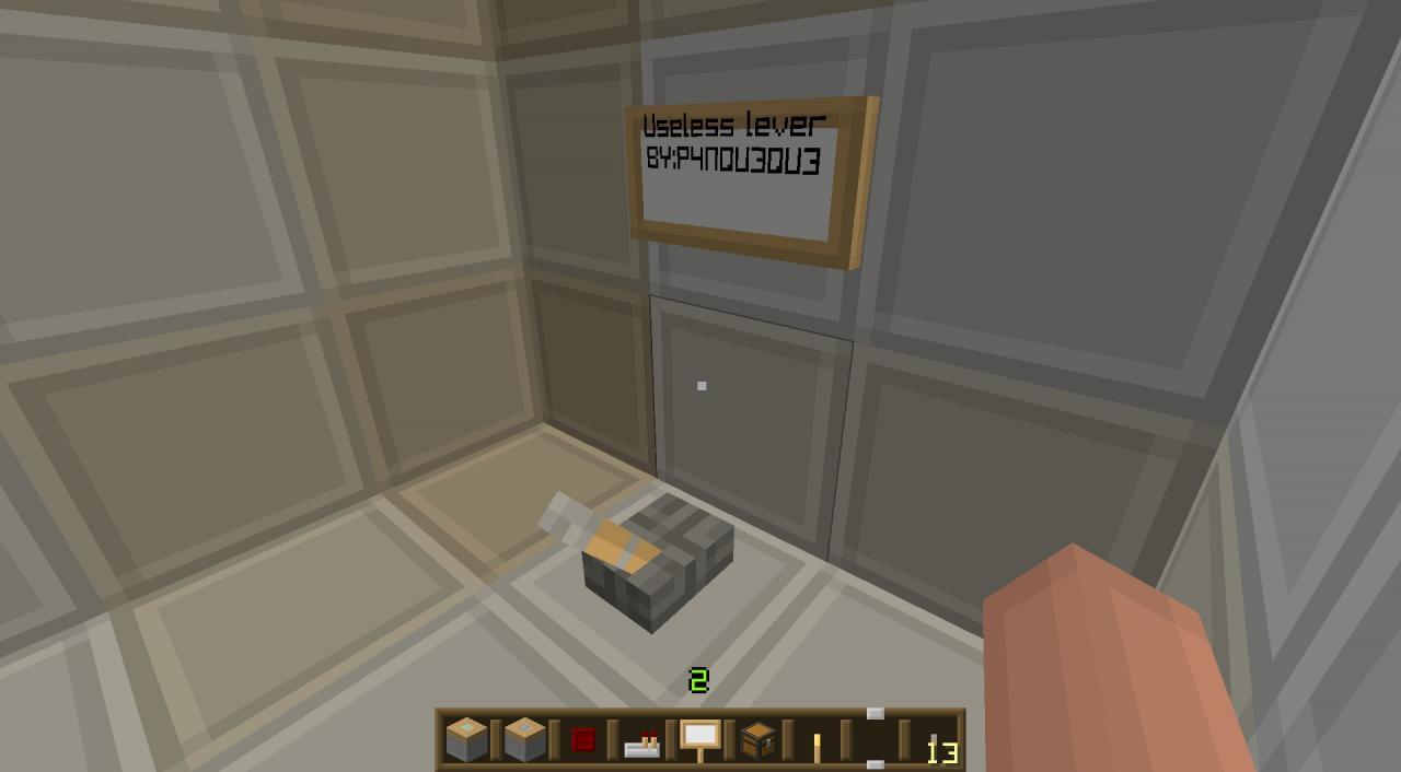 Useless lever Minecraft Map
