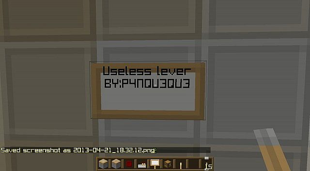 Useless lever Minecraft Map