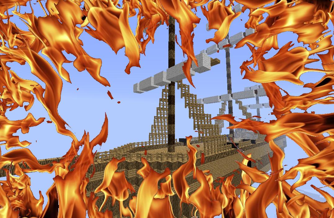 Minigame: Pirate Ship VS Fire Chargers! Minecraft Map