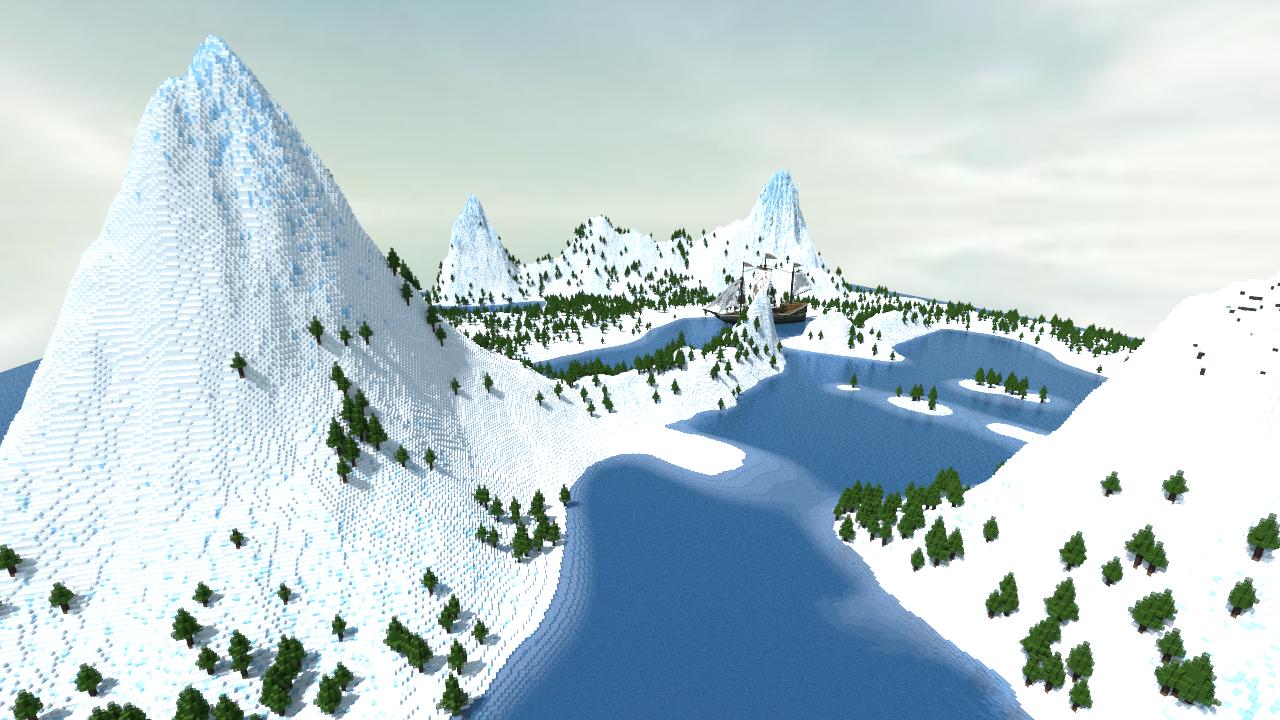 Custom Terrain | Frozen Minecraft Map