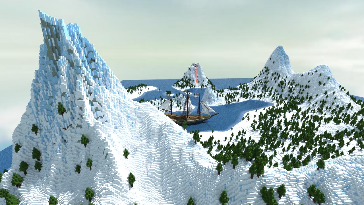 Custom Terrain | Frozen Minecraft Map