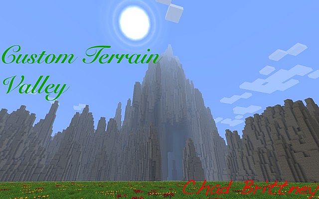 CUSTOM TERRAIN VALLEY!!! Minecraft Map