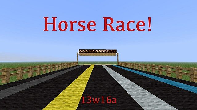 Horse Race! (for 13w16a) Minecraft Map