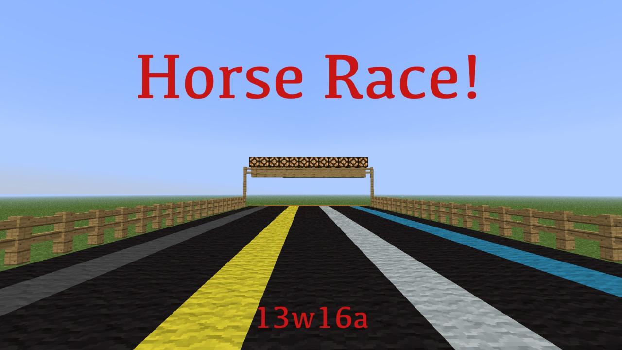 Horse Race! (for 13w16a) Minecraft Map