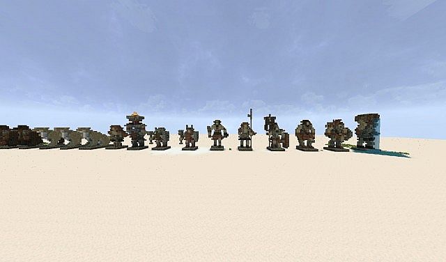 Greek Roman Eygptian mini Statues Minecraft Map