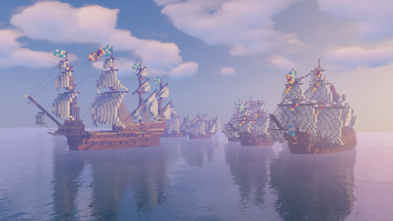 Medieval fleet of James IV Minecraft Map