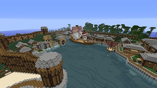 Old harbor spawn // QbicGaming Minecraft Map