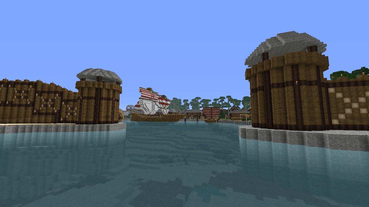 Old harbor spawn // QbicGaming Minecraft Map