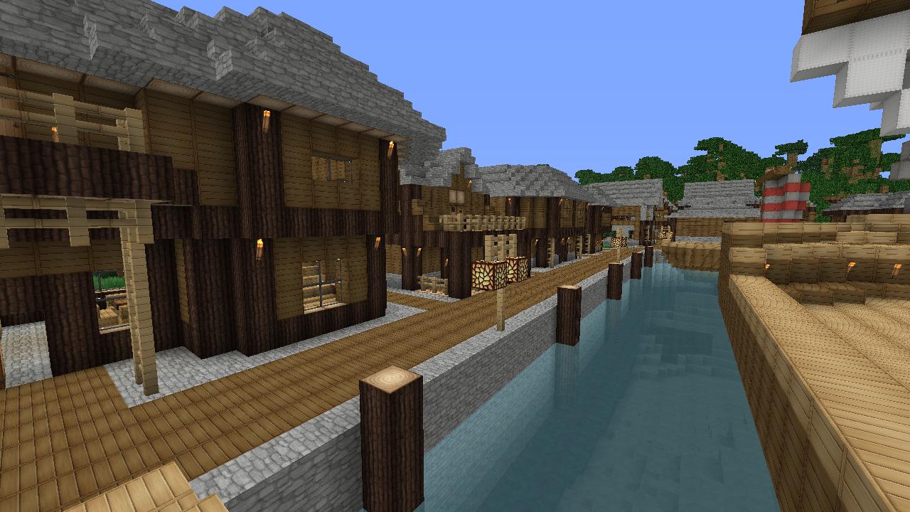 Old harbor spawn // QbicGaming Minecraft Map