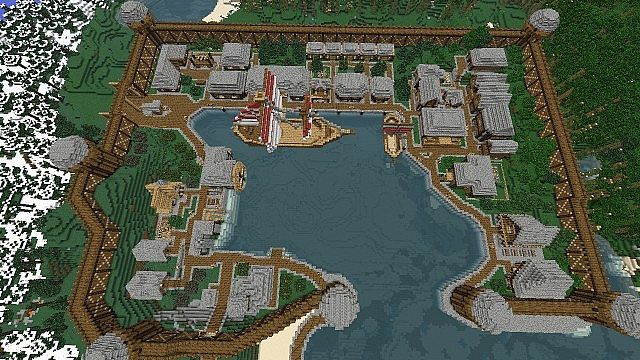 Old harbor spawn // QbicGaming Minecraft Map
